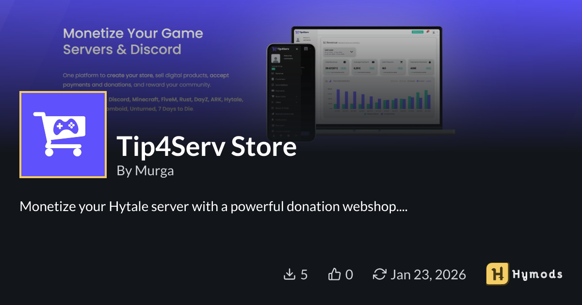 Tip4Serv Store - By Murga | Hymods